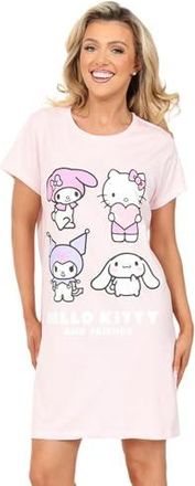 Hello Kitty Chemise de nuit en coton pour femme, rose, 48-50