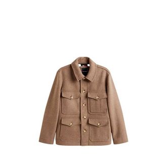 Tommy Hilfiger Blouson col classique en laine m&eacute;lang&eacute;e