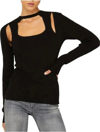 Dondup Femme, Pulls, Noir, Taille: 38 FR Maille ras du cou