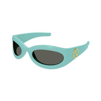 Gucci Ovale Sonnenbrille - - Accessories - Damen - Blau - 60 MM