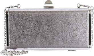 Coccinelle Cuir sac à épaule bandoulière sac de soirée Liv Handbag Smooth Leather Steel argenté