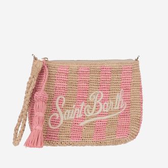 MC2 Saint Barth Pochette Rafiya avec logo
