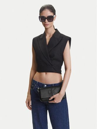 Calvin Klein Jeans Handtasche Sculpted Flap Shoulder Pouch LV04K3148G Schwarz