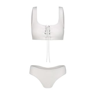 Federica Tosi Elegantes Schwarzes Kleid Kost&uuml;m - - Swimwear - Damen - Wei&szlig; - S