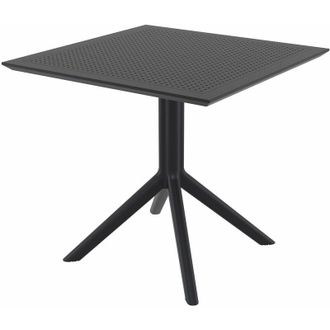 Clp Plastic carr&eacute; jardin table table de table balcon salon diverses couleurs Couleur : Noir