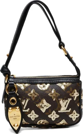 Louis Vuitton pochette Monogram Eclipse à sequins (2009) - Marron