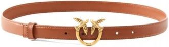 Pinko Pinko, Femme, Accessoires, Brun, Taille: M Love Birds Ceinture en cuir 3 cm