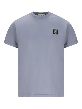 Stone Island t-shirt slim &agrave; &eacute;cusson Compass - Bleu
