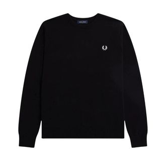 Fred Perry Pullover Mit Grafischem Lorbeerkranz, Schwarz