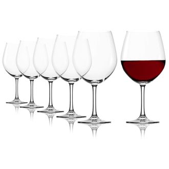 Stölzle Burgundergläser Classic 6er-Set 770 ml - Elegante Rotweingläser ideal für Burgunder - Edler Rotweinballon aus Kristallglas für optimale Aromaentfaltun