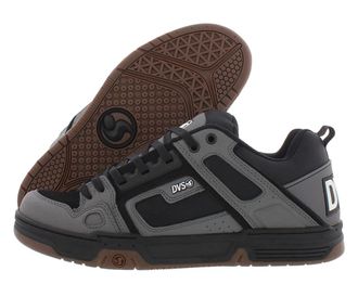DVS Mens Comanche Charc Black White Nubuck Low Top Sneaker Shoes 10.5