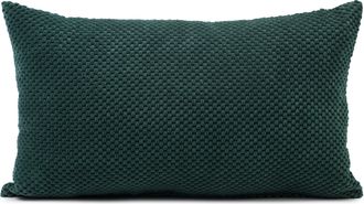 G&ouml;zze Kissen Sven, Dekokissen in genoppter Optik, Weiches Sofakissen mit F&uuml;llung, 100% Polyester, 30 x 50 cm - Dunkelgr&uuml;n