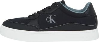 Calvin Klein Baskets Cupsole Homme Classic Tech Ripstop Basses, Multicolore (Black/Bright White/Trooper), 40