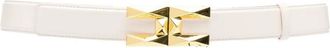 Elisabetta Franchi Femme, Accessoires, Beige, Taille: XL Cintura Sottile Logo Oro