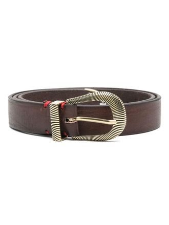 Eleventy ceinture à design gravé - Marron