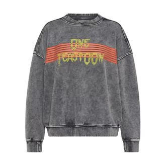 One Teaspoon Grauer Pullover mit buntem Logo - - Sweatshirts & Hoodies - Damen - Grau - S
