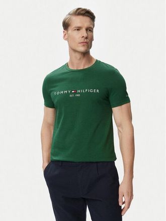 Tommy Hilfiger T-Shirt Logo MW0MW11797 Dunkelgr&uuml;n Regular Fit