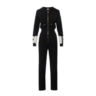 Elisabetta Franchi Femme, Combinaisons et Ensembles, Noir, Taille: 38 FR Ensemble noir en viscose avec logos incrustés