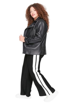 Trendyol Damen Tbbaw23ar0003/Siyah Hose, Schwarz, 3XL EU