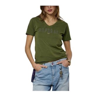 Kaporal Femme, Tops, Vert, Taille: 36 FR T-shirt r&eacute;gulier col en V