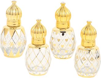 Soimiss 4st&uuml;cke Roll-flakons F&uuml;r &Auml;therische &Ouml;le Leere Parf&uuml;mflakons Glas-aromaflakons Zum Nachf&uuml;llen Duftflakons Im Arabischen Stil Essenz-unterflakons F&uuml;r Ma