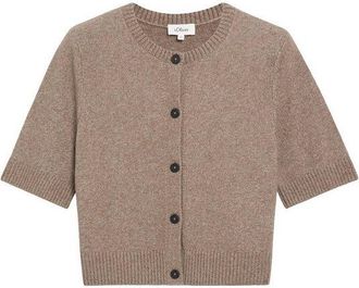 s.Oliver Cardigan Strickjacke Kurzarm-Strickjacke mit Knopfleiste