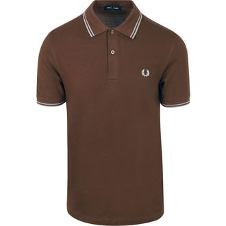 Fred Perry Polo Twin Tipped M3600 Marron 49A