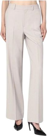 Victoria Beckham Femme, Pantalons, Gris, Taille: 34 FR Pantalon Large Taille Haute