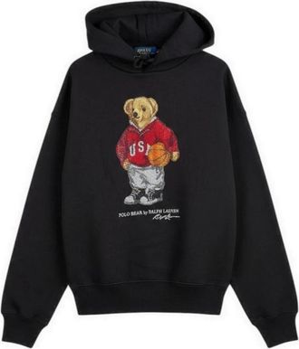 Ralph Lauren Femme, Sweatshirts et sweats &agrave; capuche, Noir, Taille: 38 FR Polo Bear hoodie