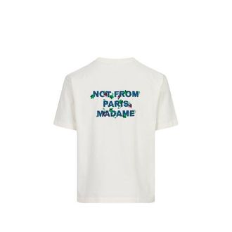 Dr&ocirc;le de Monsieur T-shirt brod&eacute; au dos en coton