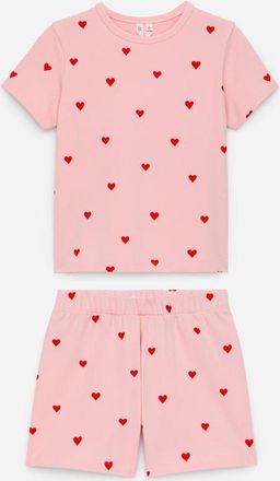 Arket Zweiteiliger Kurzer Pyjama Aus Jersey -Rosa
