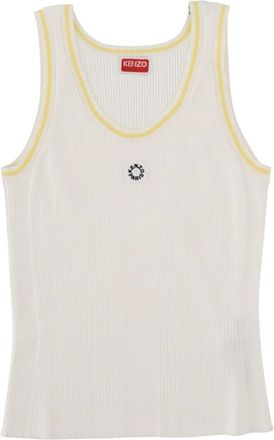 Kenzo Femme, Tops, Blanc, Taille: 36 FR Sleeveless Top