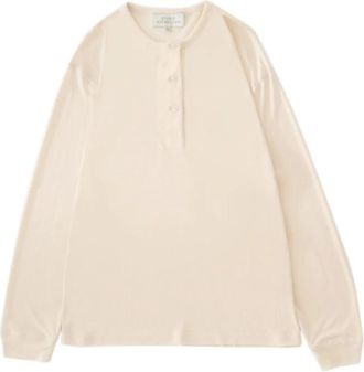 STUDIO NICHOLSON Femme, Tops, Beige, Taille: 36 FR SweaT-shirt Col Mao