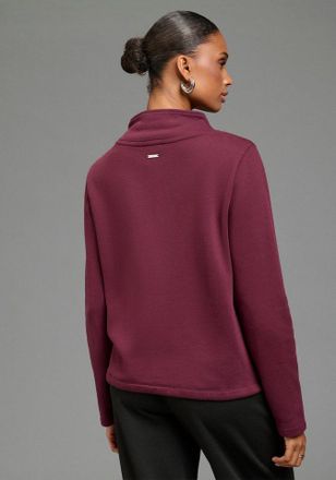Bruno Banani Sweatshirt mit hohem Stehkragen, aus Baumwolle und Polyester