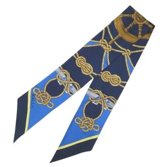 Bally Pre-owned Soie foulards - Femme - Pre-owned - Bleu - Taille: ONE Size