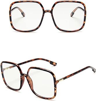 Generic Lunettes de soleil transparentes pour femme - Grand cadre - Lunettes de soleil - Visage uni, 2, Taille unique