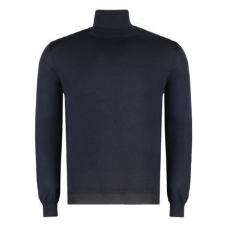 Malo Homme, Pulls, Bleu, Taille: 4XL Pull col roulé en cachemire à côtes