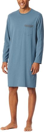 Schiesser Herren Langarm Rundhals-Comfort Nightwear Nachthemd, Graphit_182901, 52