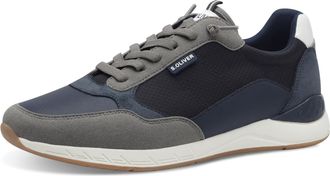 s.Oliver Herren Sneaker flach Sportlich Freizeit, Blau (Navy Comb.), 43 EU