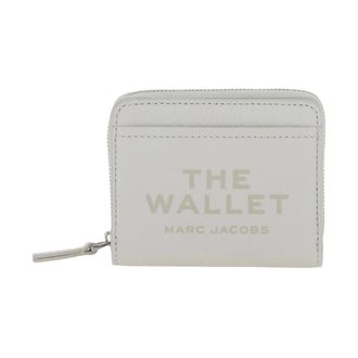 Marc Jacobs Femme, Accessoires, Blanc, Taille: ONE Size Portefeuille Mini Compact en Cuir