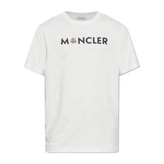 Moncler Logo T-Shirt - - Tops - Herren - Beige - L