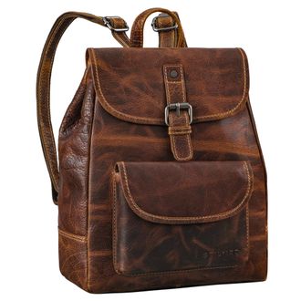STILORD Adele Kleiner Rucksack Damen Leder Tagesrucksäcke für Frauen kleiner Lederrucksack weich Handtasche Damen Rucksack Vintage Damenrucksack klein Daypack