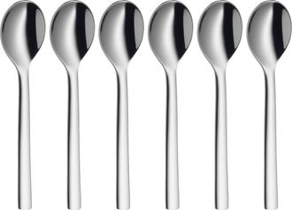 WMF Nuova Espressol&ouml;ffel Set 6-teilig, 11 cm, Espresso L&ouml;ffel Cromargan Edelstahl poliert, sp&uuml;lmaschinengeeignet