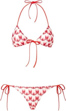 Missoni Femme, Maillots de bain, Rouge, Taille: 38 FR Maillot de bain deux pi&egrave;ces &agrave; imprim&eacute; graphique