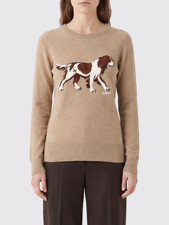 Barbour Rundhalspullover aus Baumwolle und Kaschmir mit Grafikprint
