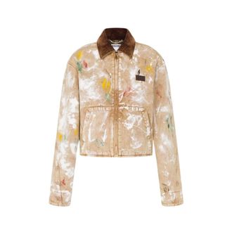 Moschino Damen, Jacken, Beige, MGr&ouml;&szlig;e