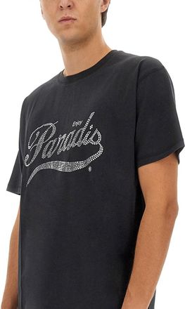 3.Paradis Coca Cola Logo Cotton T-Shirt - Black