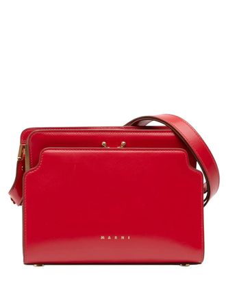 Marni 2020-2025 Leather Trunk Reverse crossbody bag - Rot