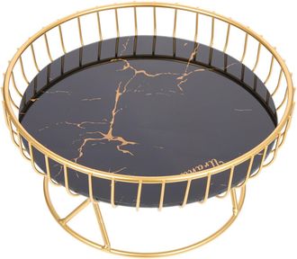 Amosfun Gro&szlig;e Obstschale Aus Draht Snack-aufbewahrungsst&auml;nder Schwarzer Obstkorb Aus Metall F&uuml;r Die K&uuml;chentheke Stabil Und Platzsparend