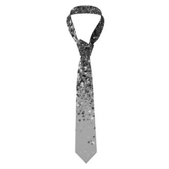 Generic Cravate Homme Paillettes Gris Argent&eacute; Doux Cravate De Mariage Classique Doux Cravates Pour Hommes, Pour Travail, F&ecirc;te, Remise Des Dipl&ocirc;mes